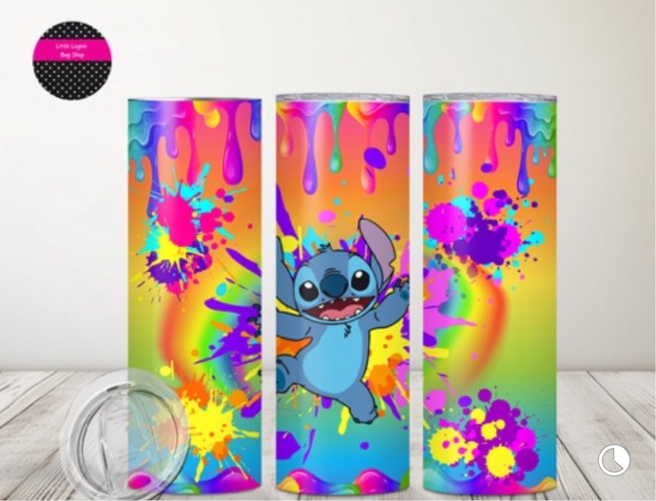 Stitch Paint Splatter Tumbler – The Little Laynie Bug Shop